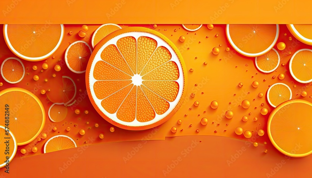 Beautiful Designer Seasonal Background with Tangerine Color Hue Summer ...