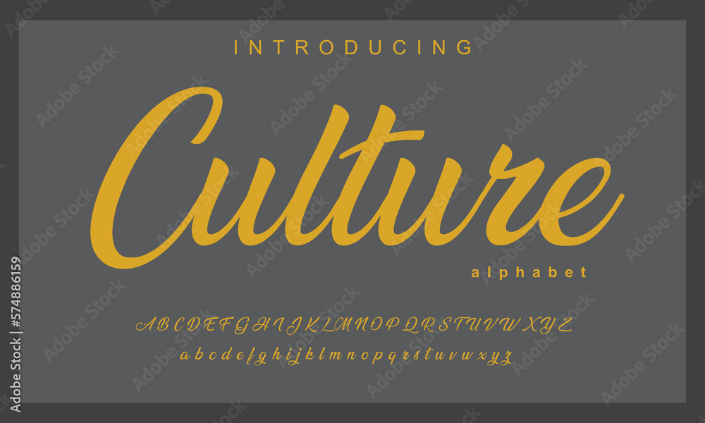 Culture Font. Elegant alphabet letters font and number. Classic ...