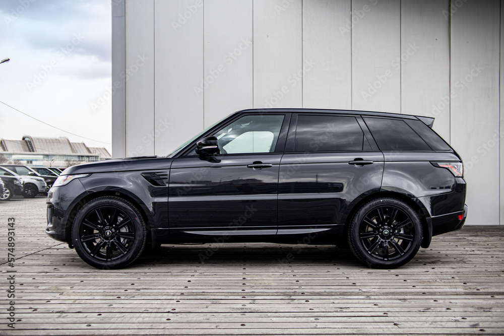Range Rover Sport black Car Stock Photo | Adobe Stock