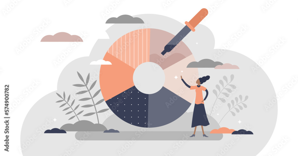 Color picker for designers paint and ink selection flat tiny persons ...
