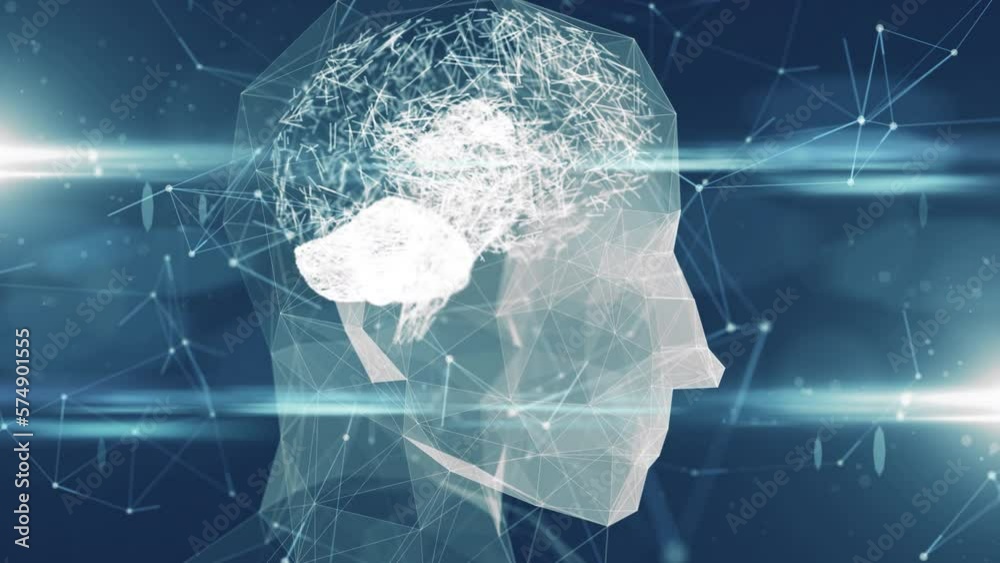 Futuristic Digital Human Brain Ai Artificial Intelligence Deep Learning Big Data Machine In ...