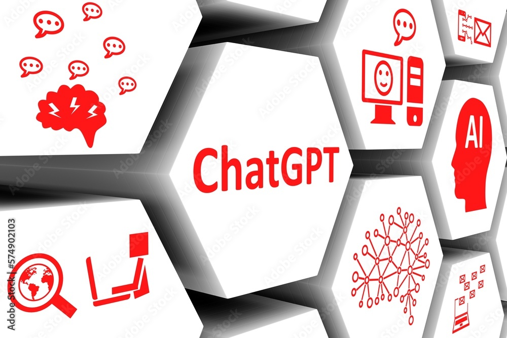 ChatGPT concept background 3d render illustration Stock Illustration ...