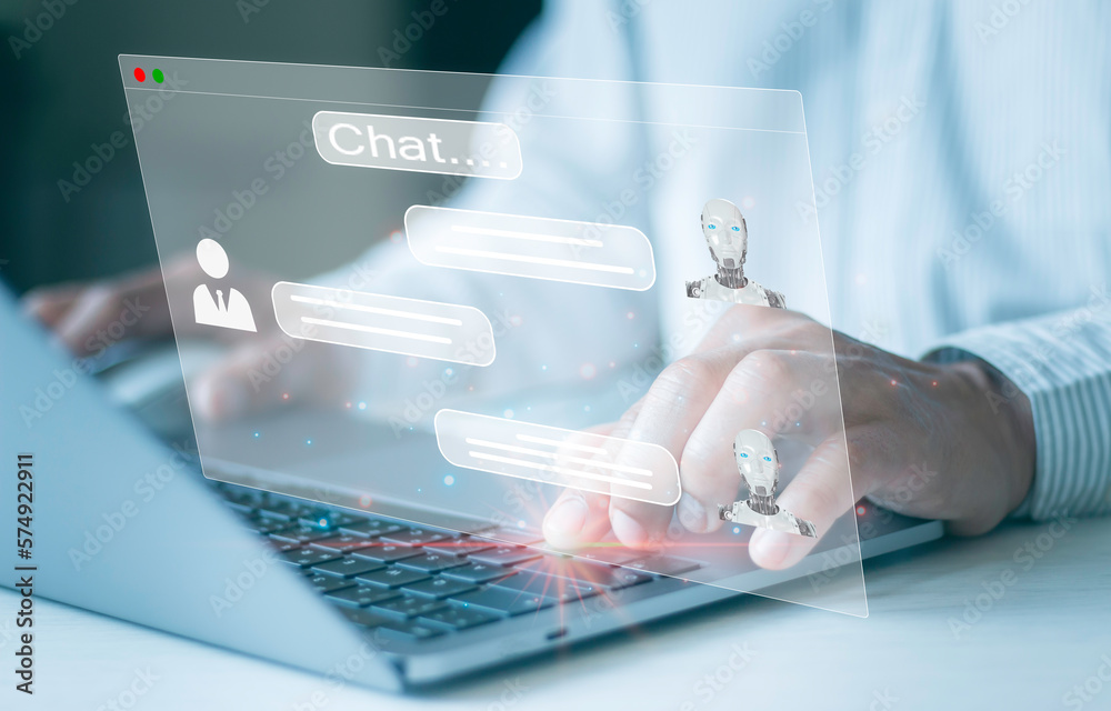 Chat Ai communicate and interact with human and provide smart data text ...