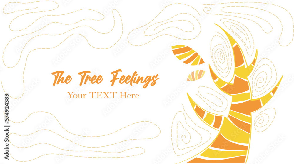 Abstract tree dreamy nature scene art thousand word of saying greeting ...