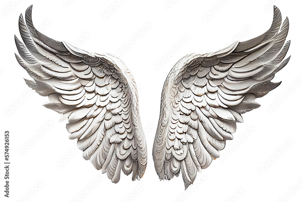 Angel wings transparent background Stock Photo | Adobe Stock