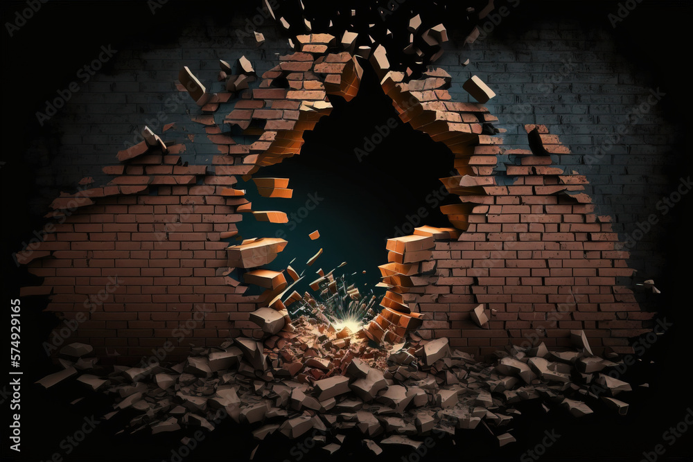 hole in the wall, black background, for matte painting resource ...