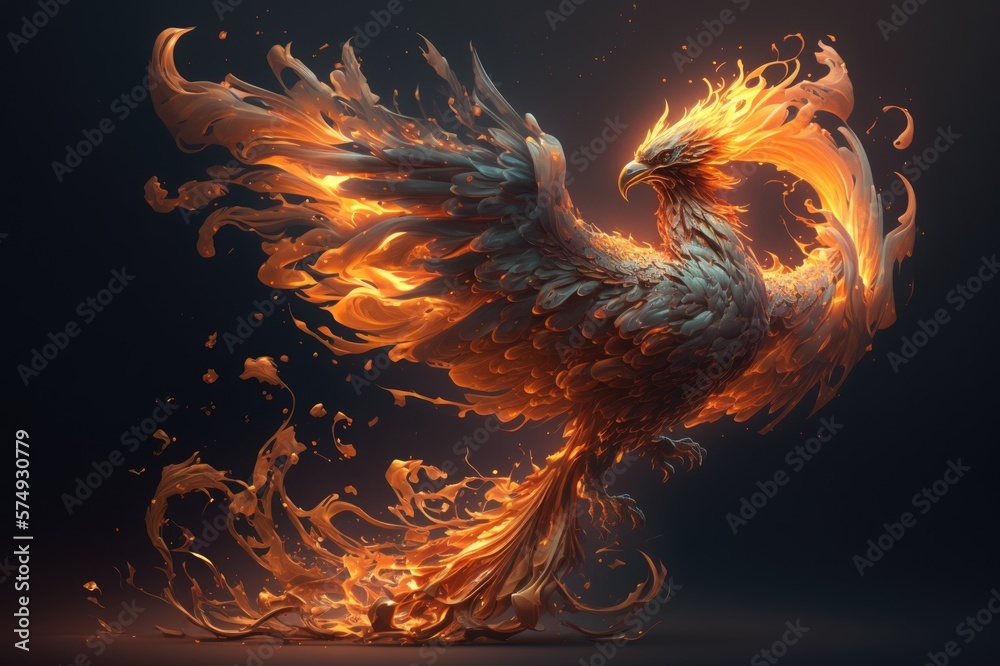 Burning Brilliance The Radiant Phoenix that Shines with its Dazzling ...