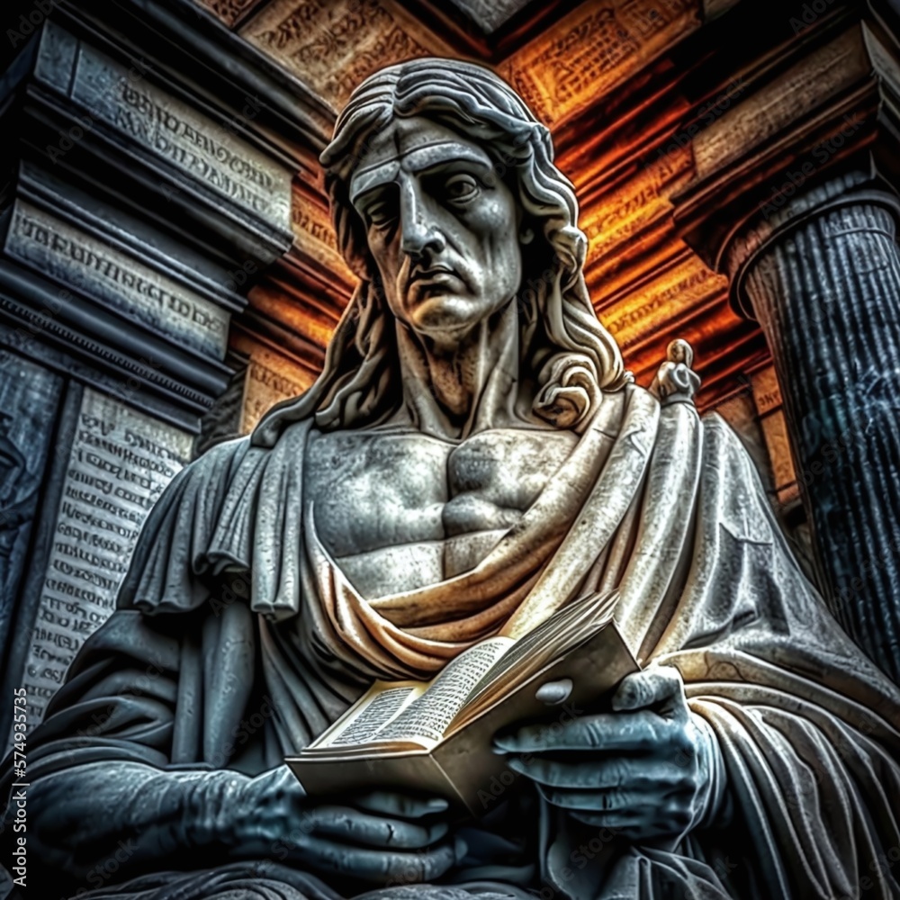 Statue-Shaped Human Personification of Knowledge With Lots of ...