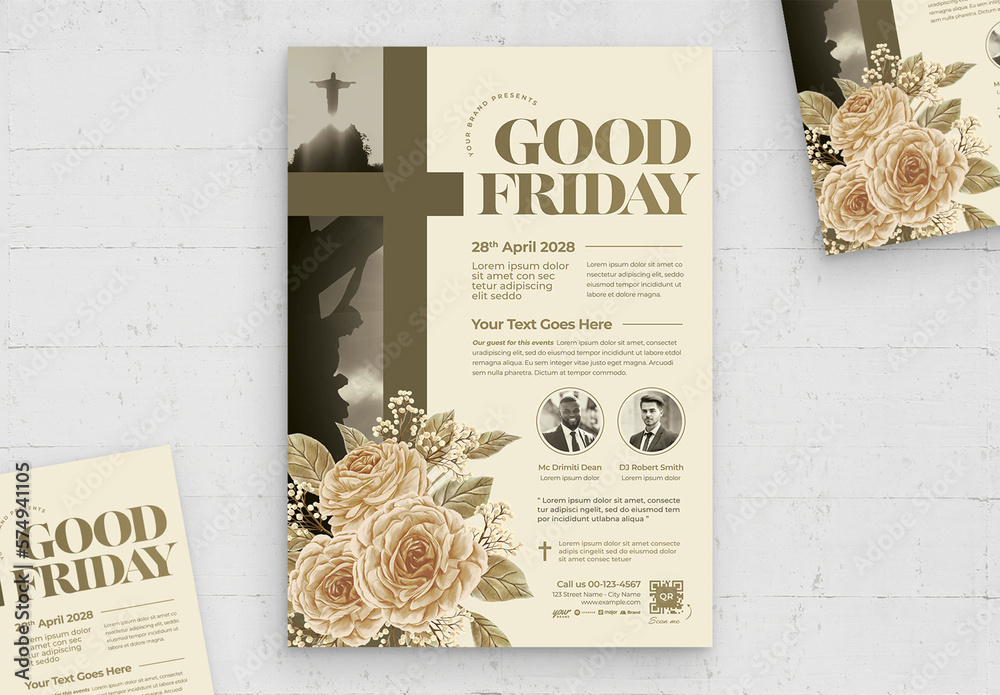 Good Friday Flyer Template Stock Template | Adobe Stock