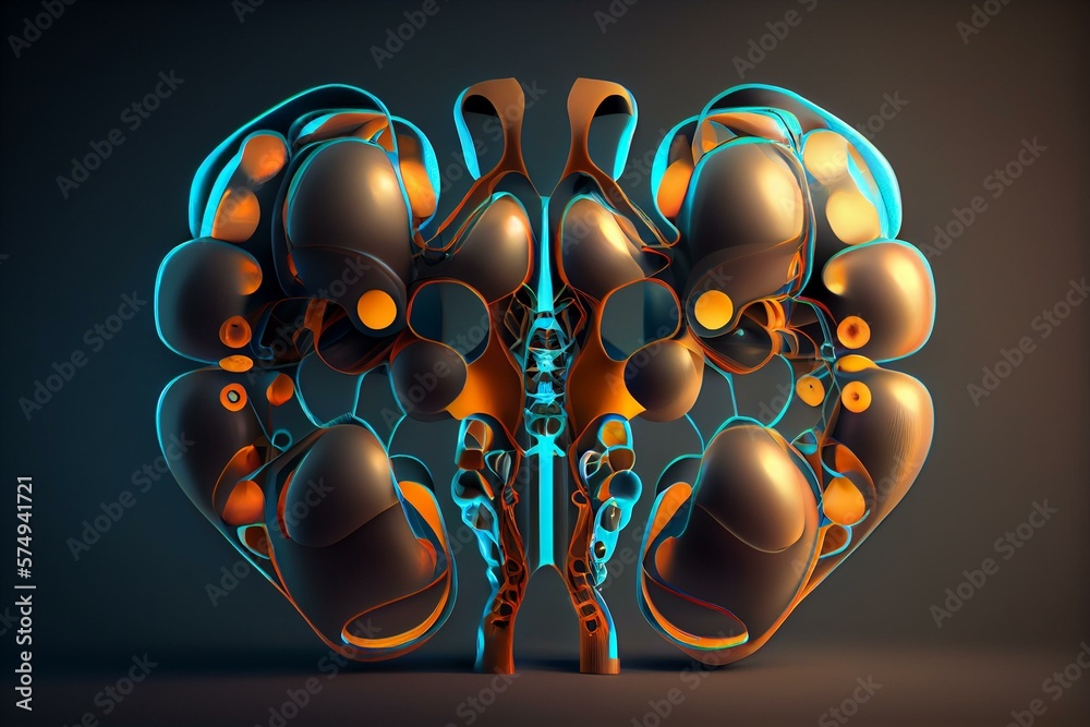 anatomic kidneys, geometric style, human kidneys, AI Generated ...