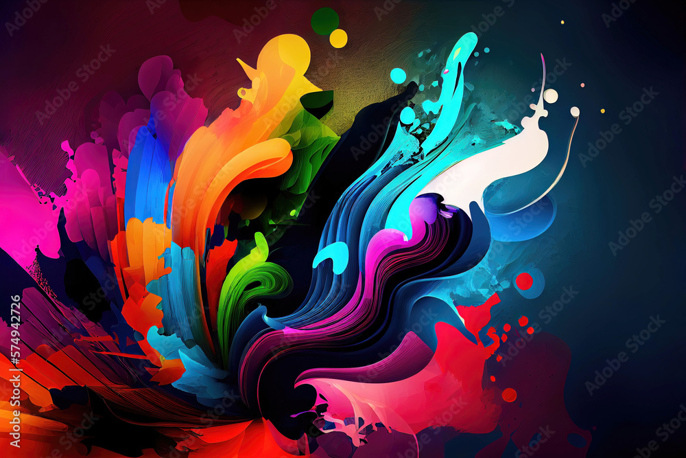 Abstract modern colorful background wallpaper design (Generative AI ...
