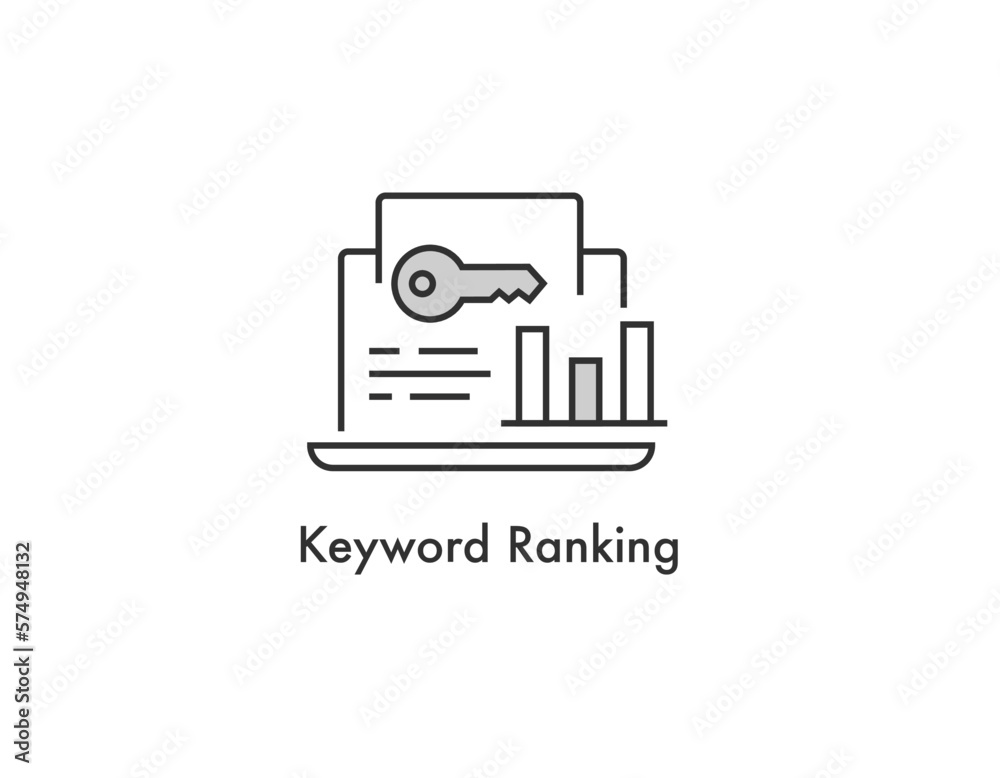 Keyword ranking icon, SEO ranking icon, Keyword research ranking icon ...
