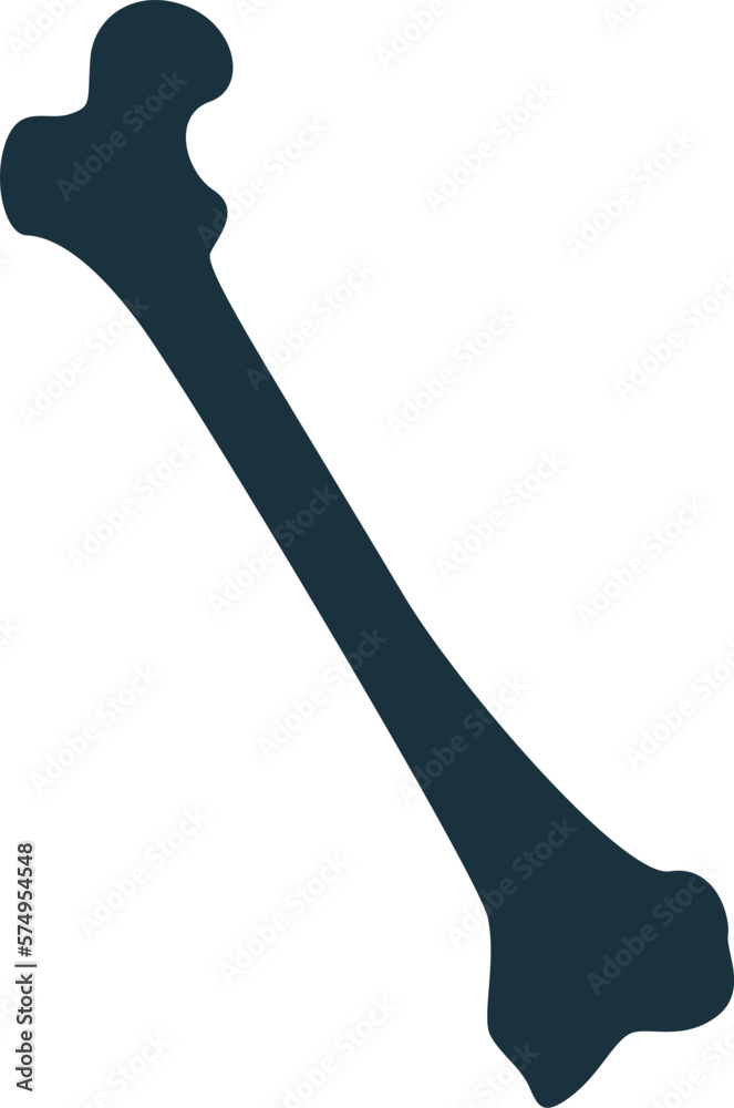 Bone icon. Monochrome simple sign from anatomy collection. Bone icon ...
