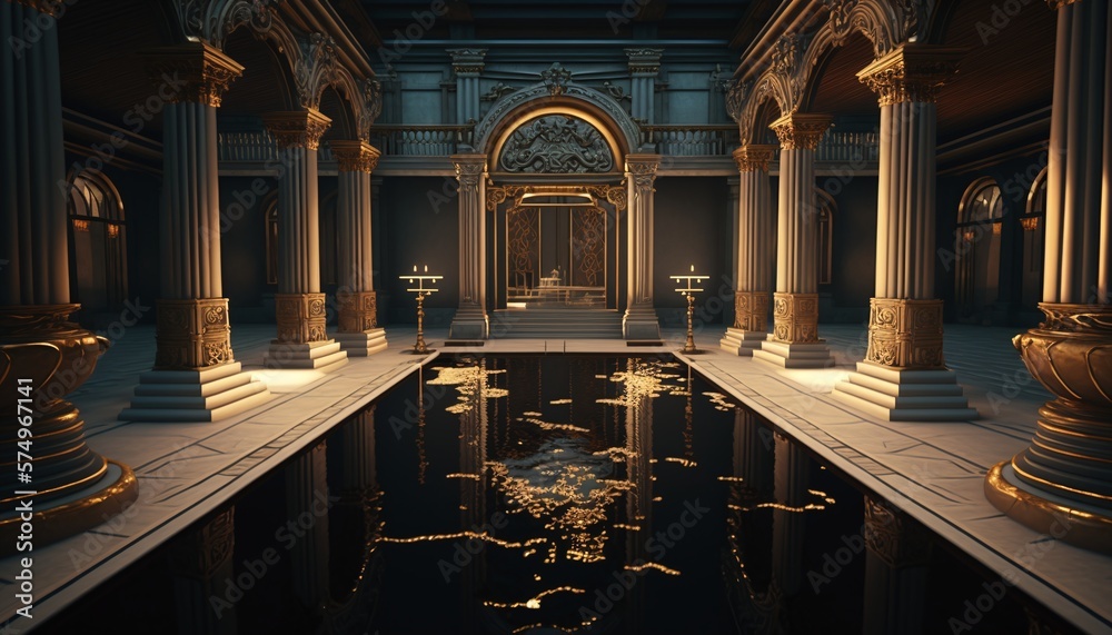 Museum Interior with Historical Features and Fairly Well Detailed ...