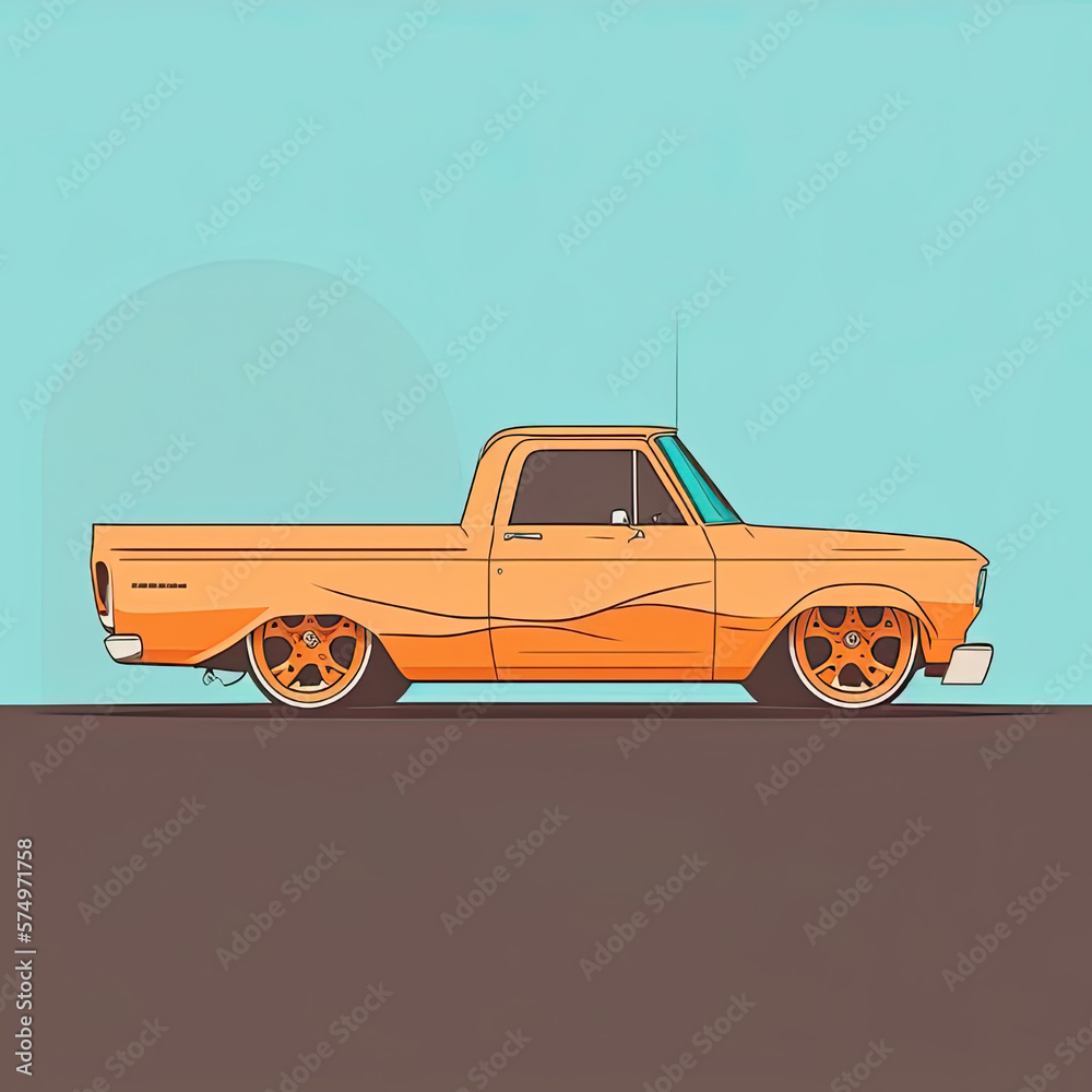 minimalist car cartoon illustration Stock Illustration | Adobe Stock