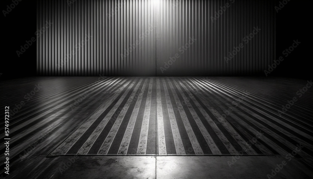 Photo & Art Print Dark Metal Room Background with spotlight and ...