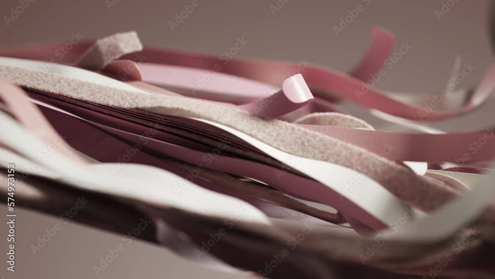 Abstract pink white silk satin leather latex cloth fabric textile ...