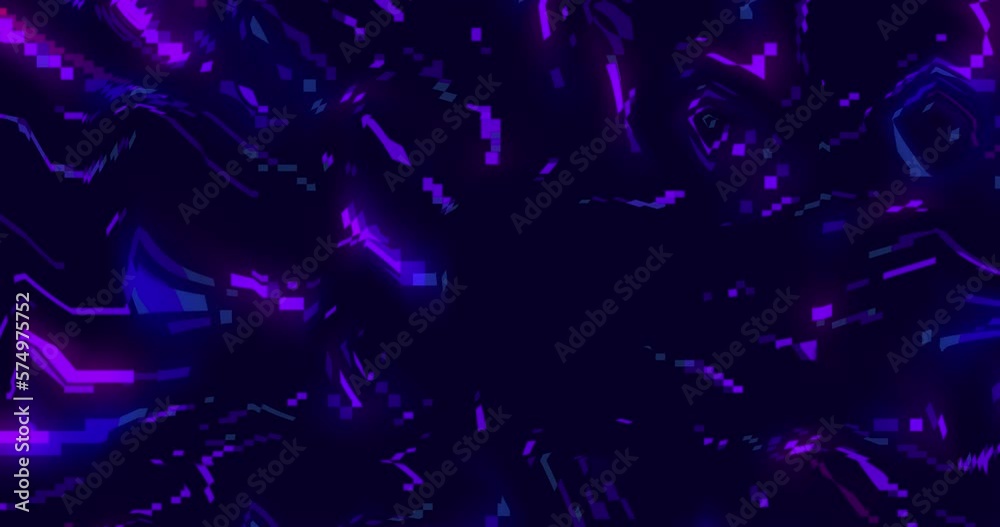 Abstract animation. Vector retro futuristic background. 8 bit Retro ...