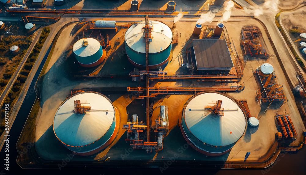 Aerial view storage tank farm, Tank farm storage chemical petroleum ...