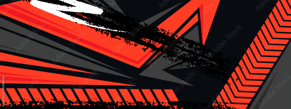 Abstract background modern vector racing 3d red and grey. vector banner ...