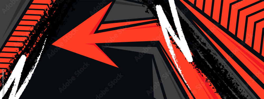 Abstract background modern vector racing 3d red and grey. vector banner ...