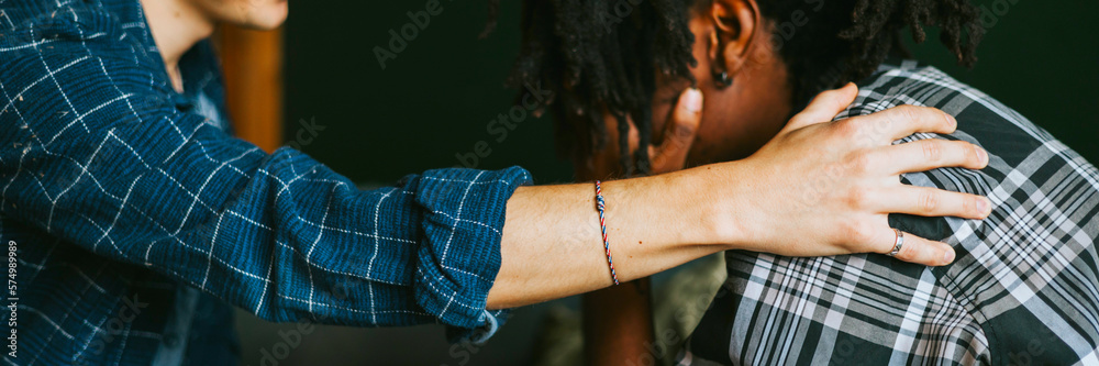 friends support each other in difficult times, mental health and ...