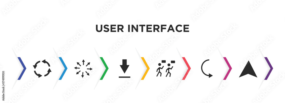 user interface filled icons with infographic template. glyph icons such ...