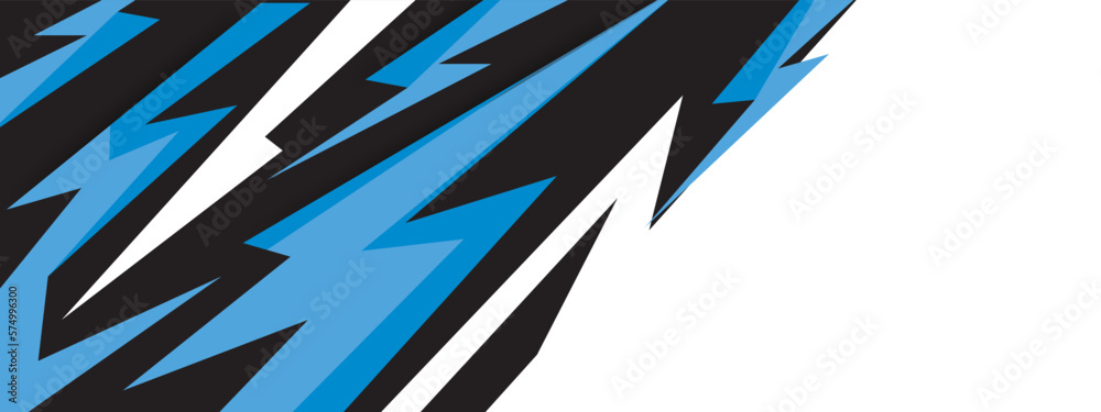 Abstract blue black racing design concept. Wide Banner Design ...