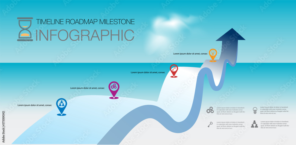 Infographic template for business 4 Steps processes ,Modern Timeline ...
