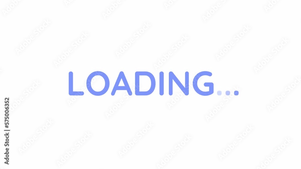 Animated simple lettering loader. 4K video footage with alpha channel ...