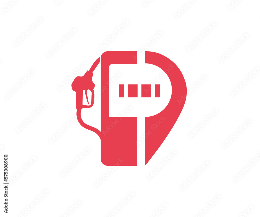 Refuel location. Map marker icon design. Gas station point location ...