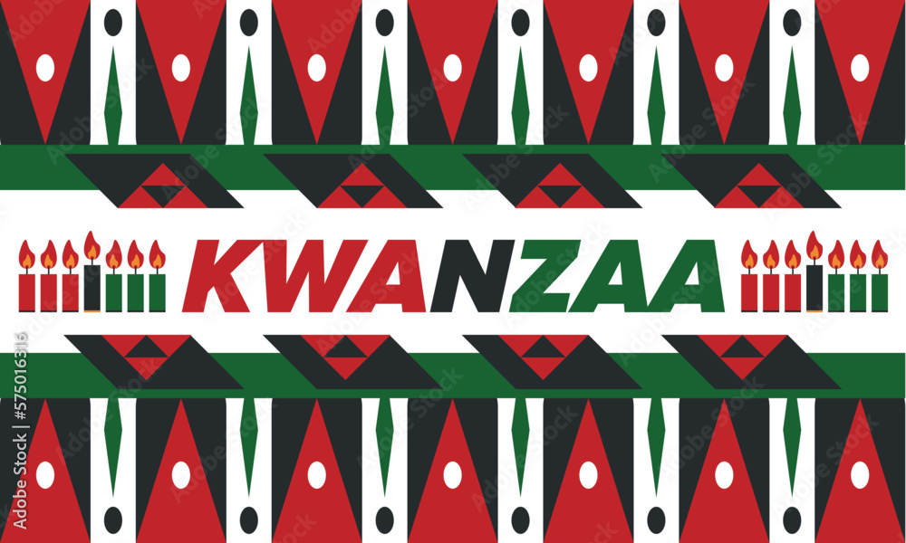 Kwanzaa Happy Celebration. African and African-American culture holiday ...