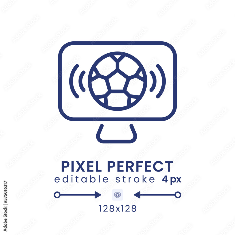 Sports streaming linear desktop icon. Television channels. Livestream ...