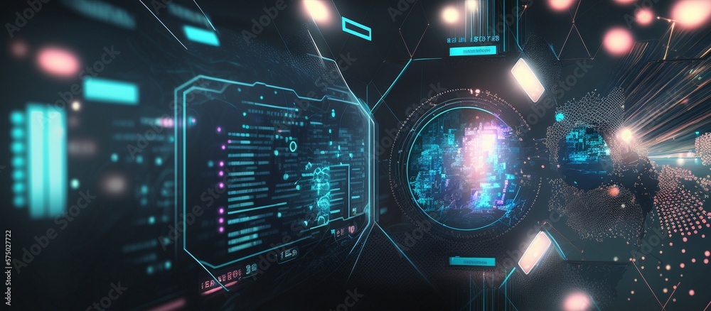 Business success concept with virtual digital dashboard. Metaverse ...