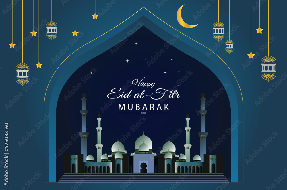Happy Muslim holidays post and banner design for ramadan too Stock ...