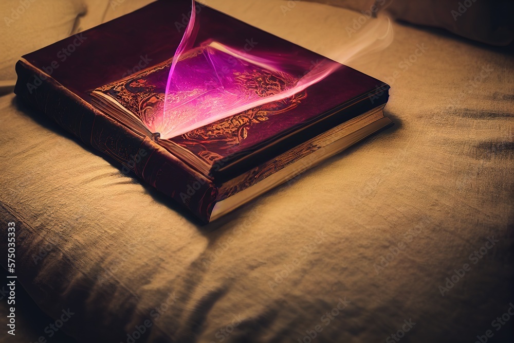 Enchanted book with magic light magical pictures wallpaper or ...