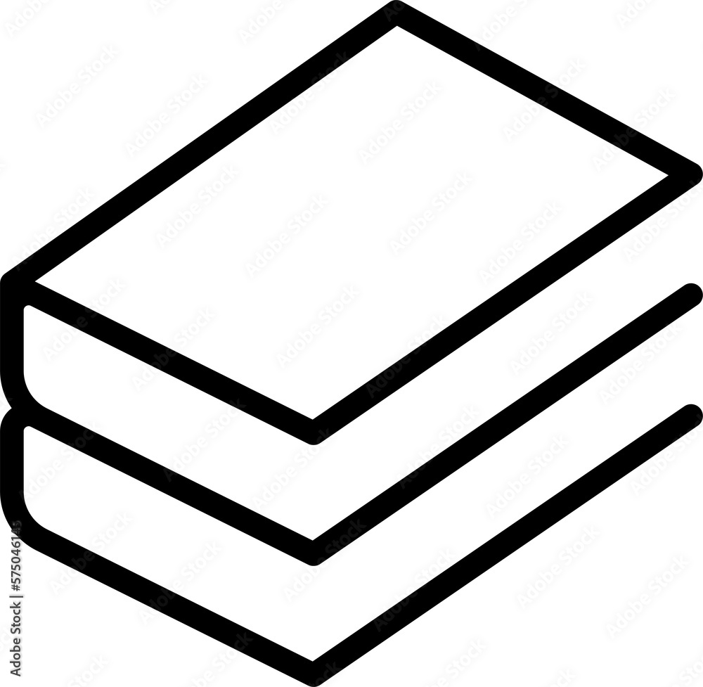 Book icon in png. Outline book on transparent background. Linear book ...