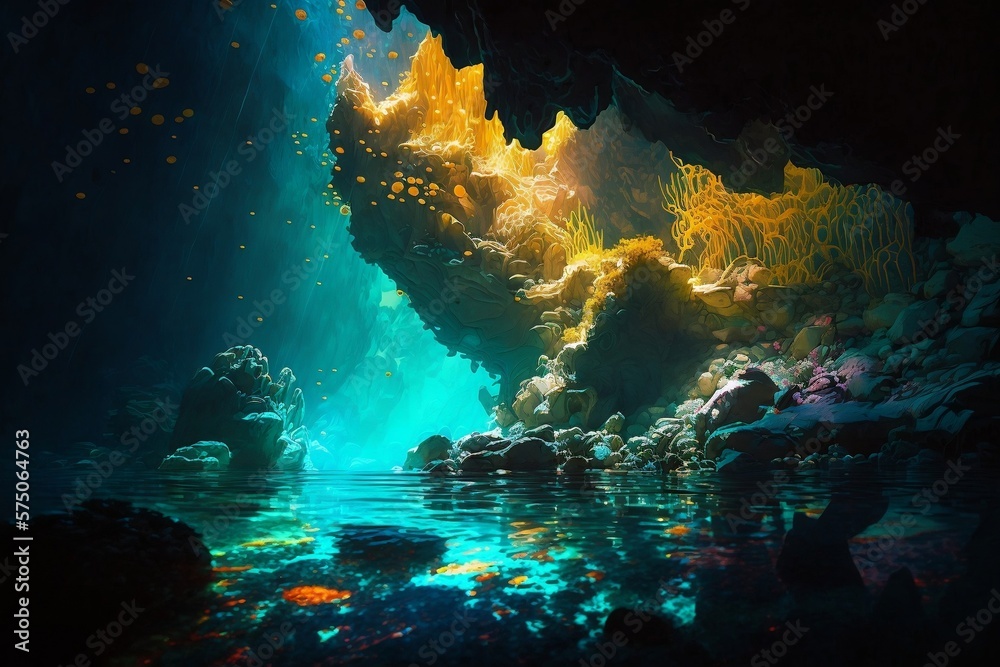 The unexplored landscape hidden in the mysterious blue sea and sea ...