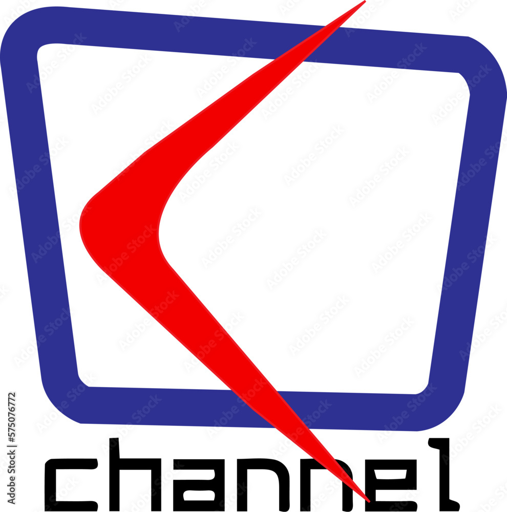 vector logo with a spectrum in the TV screen, TV or television icon ...