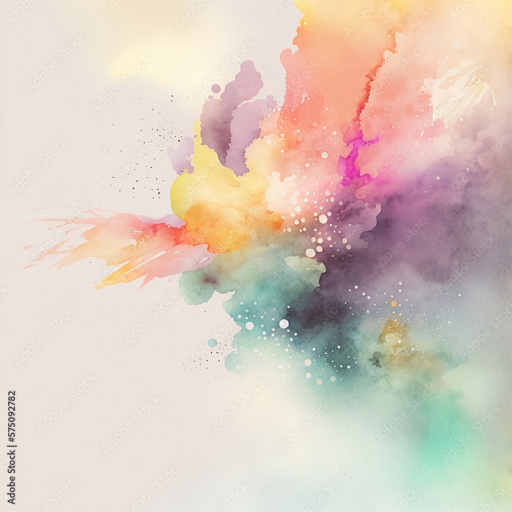 Watercolor pastel background for posts, cards or posters with space for ...