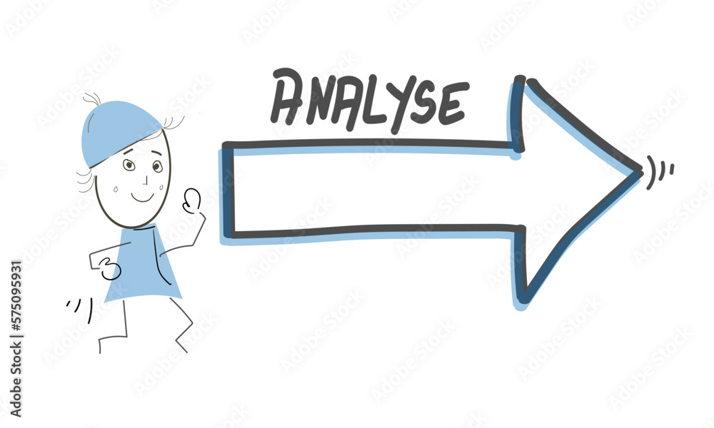 Analyse Text Grafik Pfeil Prozess Business Stock Vector | Adobe Stock