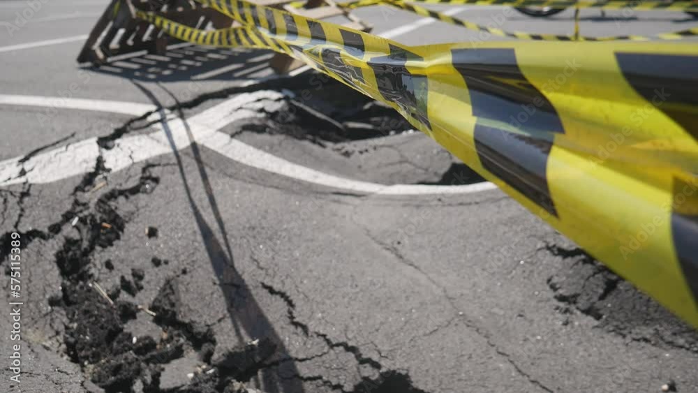 Natural disaster, the consequences of a strong earthquake. Destroyed ...