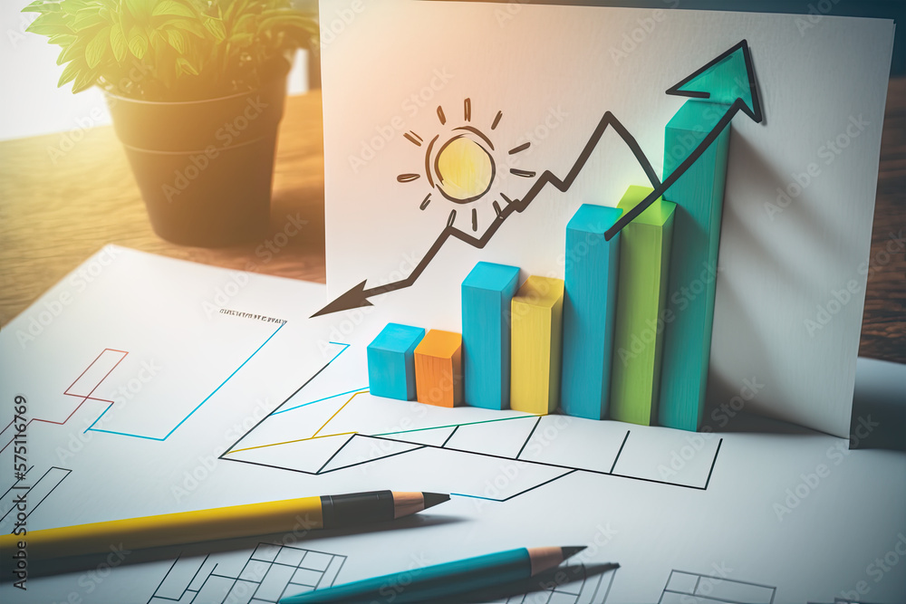 Business strategy and digital marketing. Financial Stock market ...