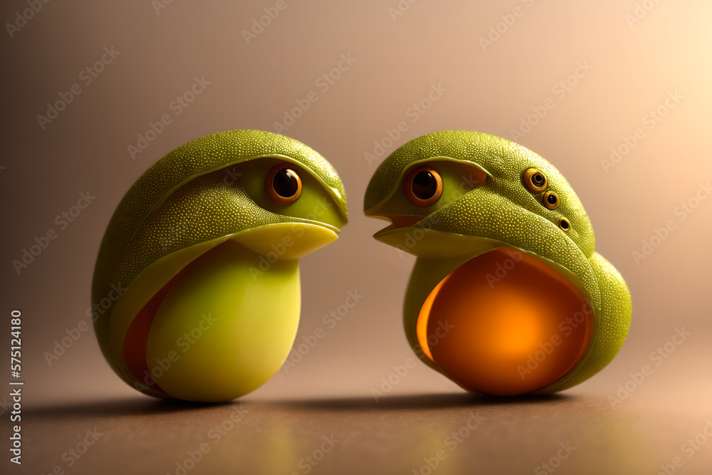 Decorative figures of strange animals, cute and weird at the same time ...