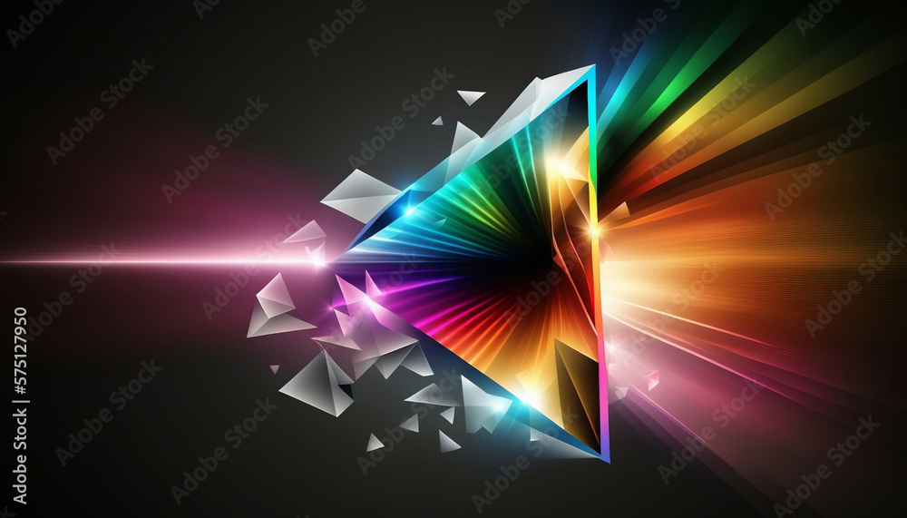 beautiful prismatic light prism diamond abstract background with ...