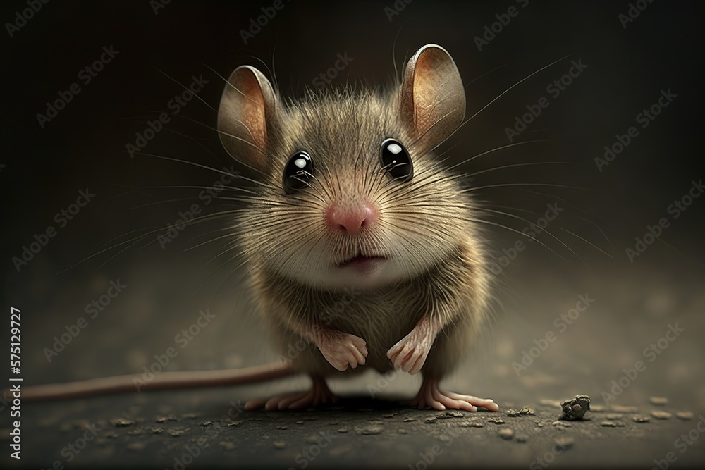 beautiful cute little mouse with expressed emotions, generative AI ...