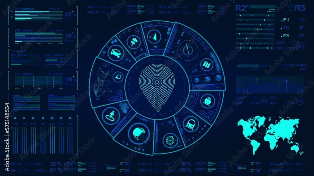 GPS location tracker animated, Location tracking animation 4K User ...