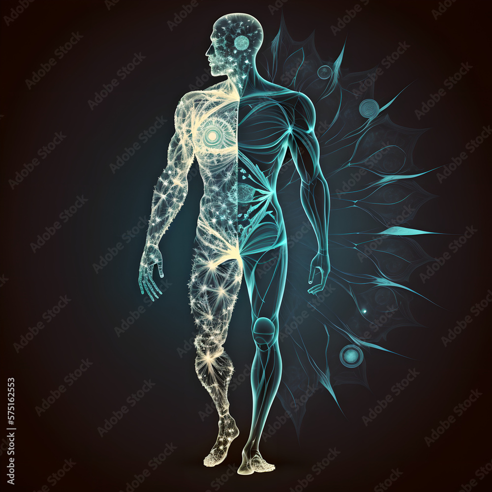 human nature mystical diagram concept art for graphic design created ...