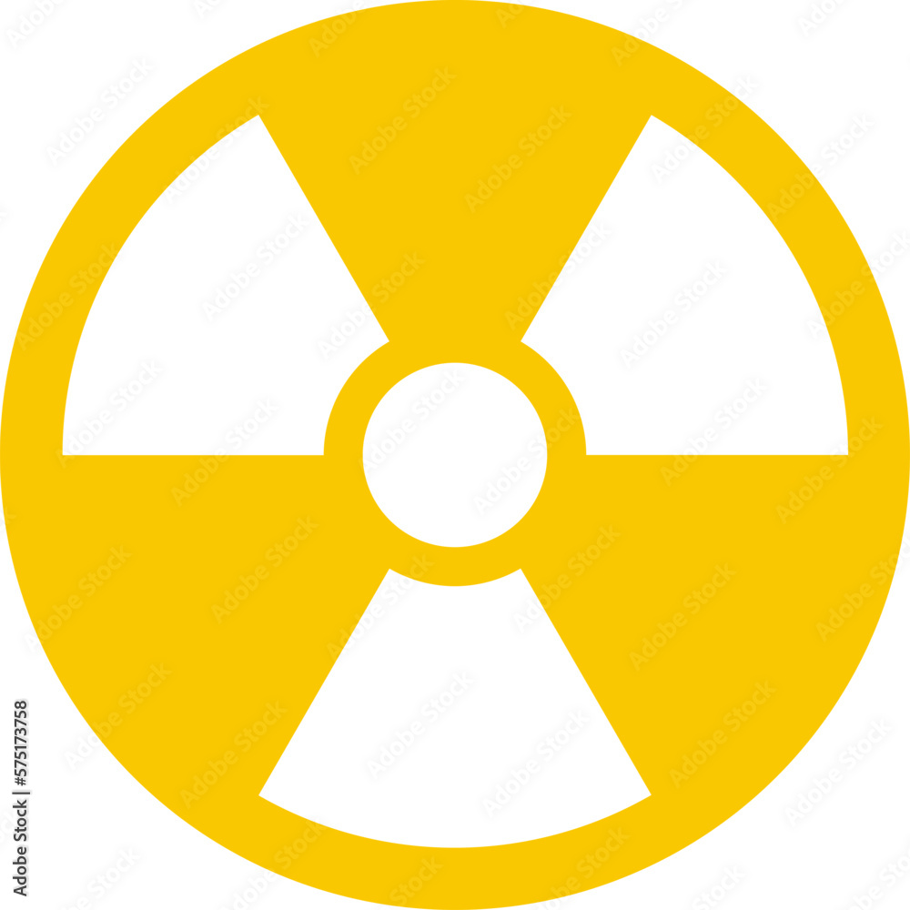 Nuclear Hazard Ionizing Radiation Trefoil Yellow and White Danger ...