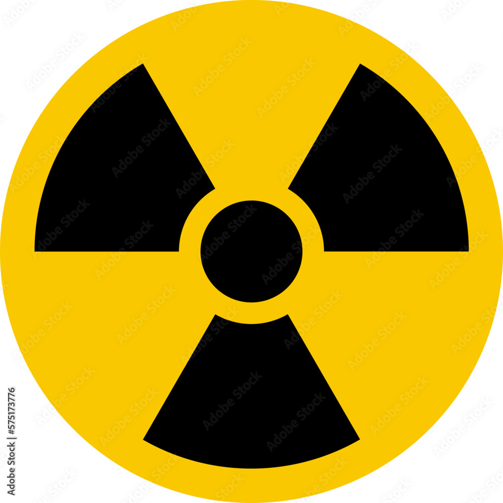 Nuclear Hazard Ionizing Radiation Trefoil Yellow and Black Danger ...